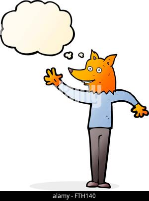 cartoon waving man with thought bubble Stock Vector Image & Art - Alamy