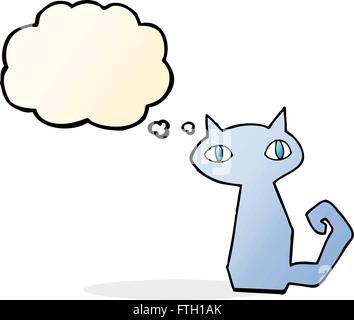 cartoon cat with thought bubble Stock Vector Image & Art - Alamy
