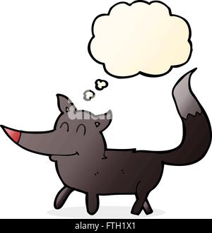 cartoon little wolf with thought bubble Stock Vector Image & Art - Alamy
