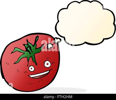 cartoon tomato with thought bubble Stock Vector Image & Art - Alamy