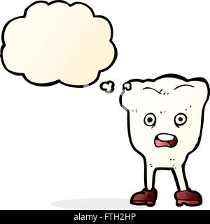 cartoon tooth with thought bubble Stock Vector Image & Art - Alamy