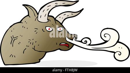 cartoon snorting bull head Stock Vector Image & Art - Alamy