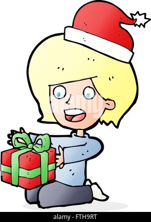 Opening presents isolated cartoon vector illustration Stock Vector ...