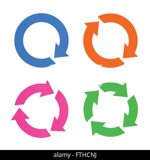 Colorful Curved Arrow Icons Set Vector Illustration Isolated on Gray ...