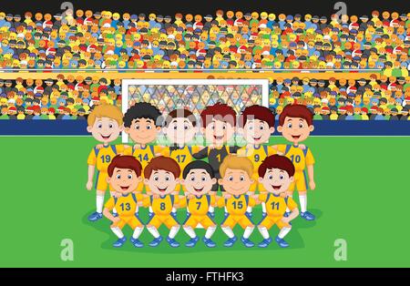 Football team cartoon Stock Vector Image & Art - Alamy