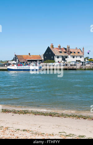 Mudeford Quay near Christchurch in Dorset with the ferry which takes ...