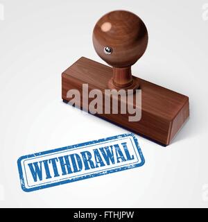 stamp withdrawal in blue over white background Stock Vector Image & Art ...
