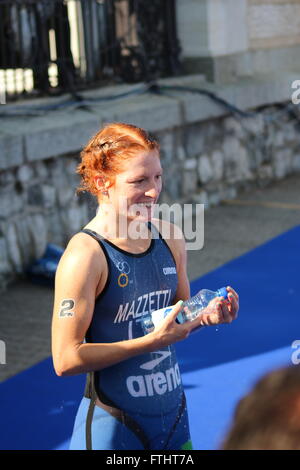 Italian elite triathlete Annamaria Mazzetti Stock Photo - Alamy