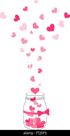 glass jar with hearts Stock Vector Image & Art - Alamy