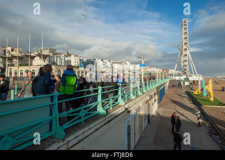 The Brighton Wheel at Brighton seafront, on a sunny Spring day in ...