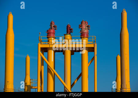 Top of oil rig jacket Stock Photo - Alamy
