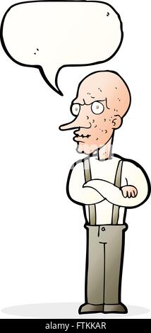 cartoon mean old man with speech bubble Stock Vector Image & Art - Alamy