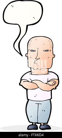 cartoon tough guy with speech bubble Stock Vector Image & Art - Alamy
