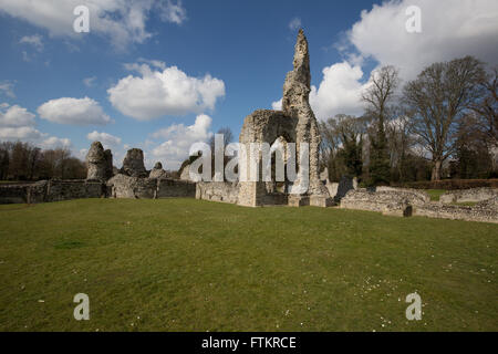 Cluniac Priory ruins Thetford Norfolk UK Stock Photo - Alamy