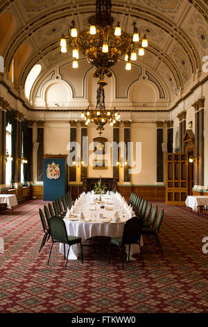 The banqueting suite in Birmingham Council House laid out for a Civic ...