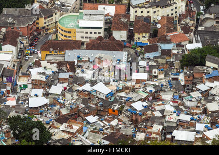 Santa Marta favela in Botafogo neighborhood in Rio de Janeiro, Brazil ...