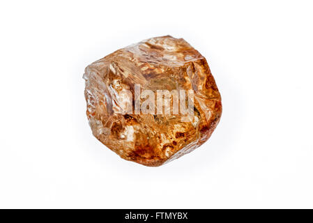 Citrine quartz specimen on white background Stock Photo - Alamy
