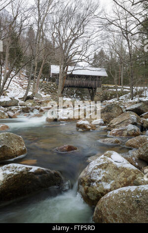 Flume Covered Bridge crosses the Pemigewasset River in the White ...
