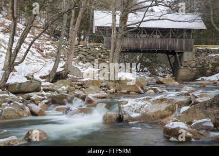 Flume Covered Bridge crosses the Pemigewasset River in the White ...