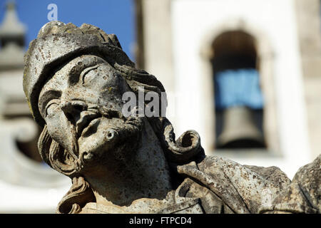 The statue of prophet Ezekiel by Aleijadinho at the Basilica do Bom ...