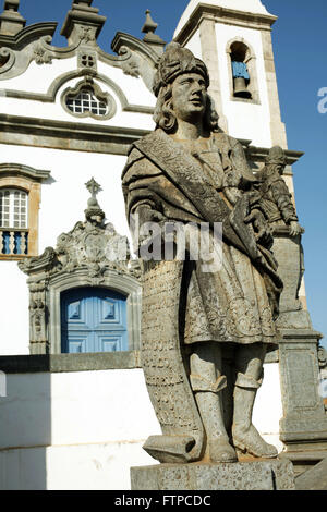 The statue of prophet Baruch by Aleijadinho at the Basilica do Bom ...