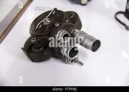 Old movie camera 16 mm with two lenses on white background Stock Photo ...