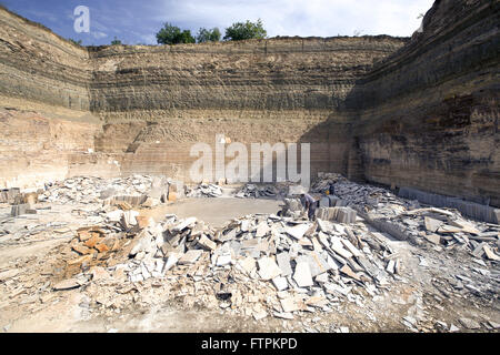 Limestone extraction area in Geosite Pedra Cariri - Geopark Araripe ...