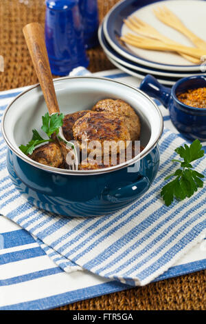 Small Meat Cutlets or Sausage Patties Stock Photo - Alamy