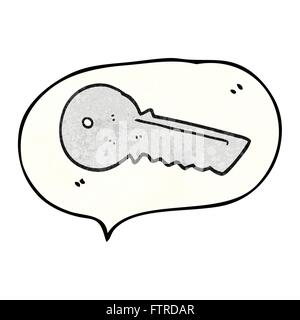 speech bubble with retro key door vector illustration design Stock ...