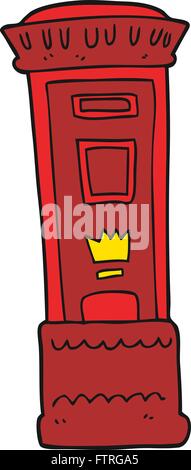 freehand drawn cartoon british post box Stock Vector Image & Art - Alamy