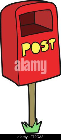 freehand drawn cartoon post box Stock Vector Image & Art - Alamy