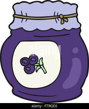 freehand drawn cartoon blueberry jam Stock Vector Image & Art - Alamy