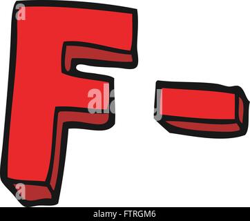 freehand drawn cartoon F grade Stock Vector Image & Art - Alamy
