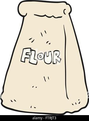 freehand drawn cartoon bag of flour Stock Vector Image & Art - Alamy