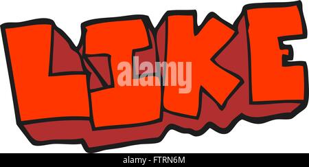 freehand drawn cartoon word like Stock Vector Image & Art - Alamy