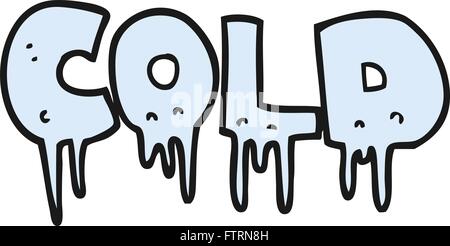 freehand drawn cartoon word cold Stock Vector Image & Art - Alamy