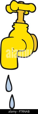freehand drawn cartoon dripping faucet Stock Vector Image & Art - Alamy