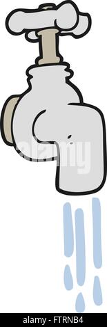 freehand drawn cartoon running faucet Stock Vector Image & Art - Alamy