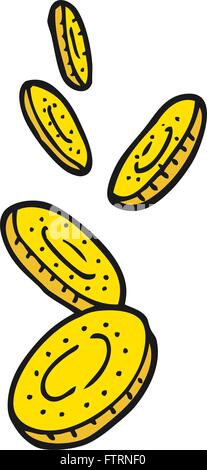 freehand drawn cartoon coins Stock Vector Image & Art - Alamy