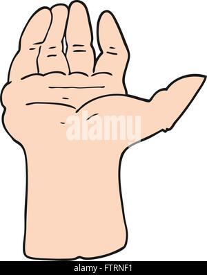 freehand drawn cartoon open hand Stock Vector Image & Art - Alamy