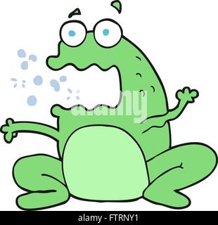 freehand drawn cartoon burping frog Stock Vector Image & Art - Alamy