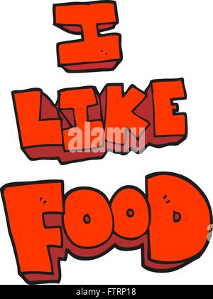 freehand drawn cartoon i like food symbol Stock Vector Image & Art - Alamy