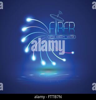 Abstract Fiber Optics Background - Vector Illustration Stock Vector ...