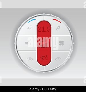 Digital control panel in the car. Vector illustration Stock Vector ...