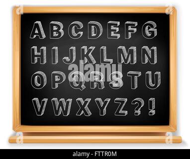 vector illustration of blackboard with alphabet letters Stock Vector ...