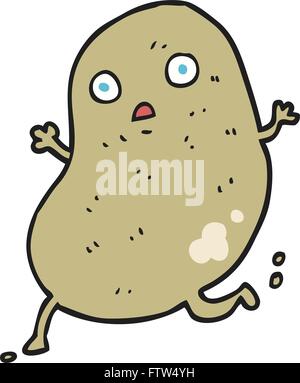 freehand drawn cartoon potato running Stock Vector Image & Art - Alamy