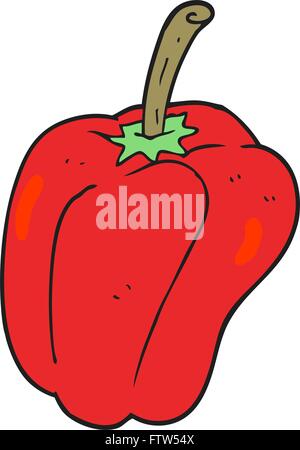 freehand drawn retro cartoon pepper Stock Vector Image & Art - Alamy