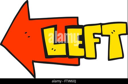 freehand drawn cartoon left symbol Stock Vector Image & Art - Alamy