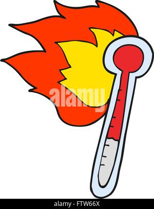 freehand drawn cartoon temperature gauge Stock Vector Image & Art - Alamy
