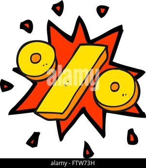 freehand drawn cartoon percentage symbol Stock Vector Image & Art - Alamy